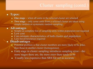 Cluster and multistage sampling | PPTX