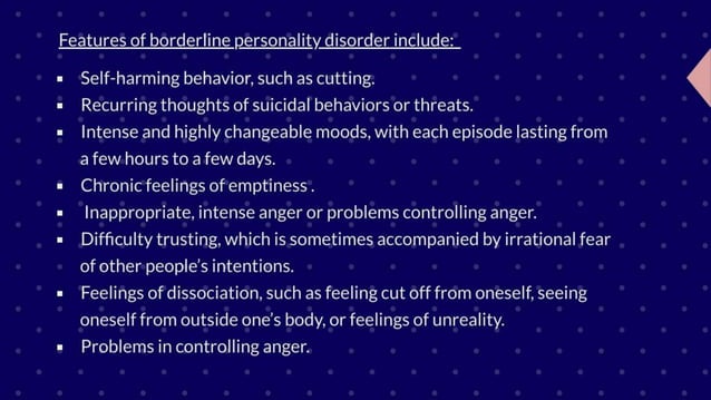 CLUSTER B PERSONALITY DISORDER | PPTX