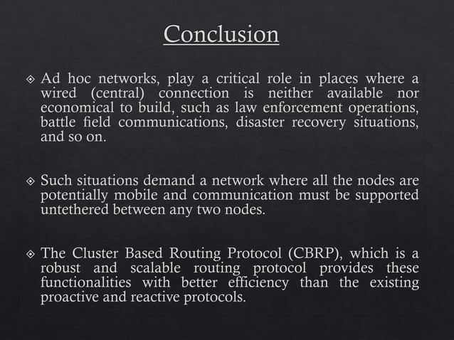 Cluster Based Routing Protocol 1 Pptx Computer Networking Computing