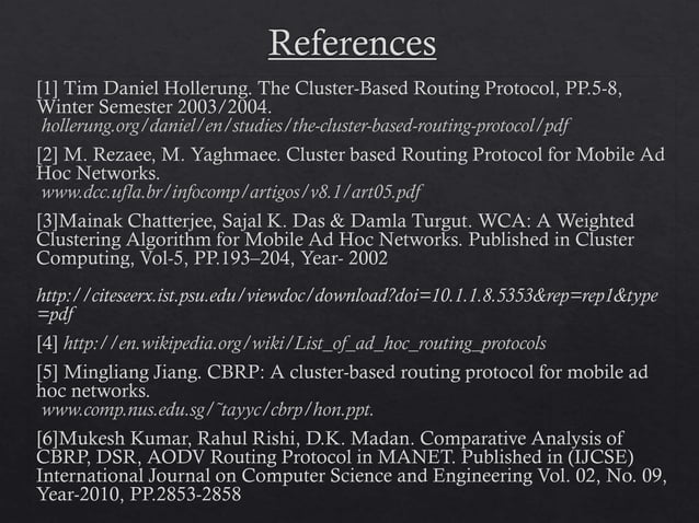 Cluster Based Routing Protocol 1 Pptx Computer Networking Computing