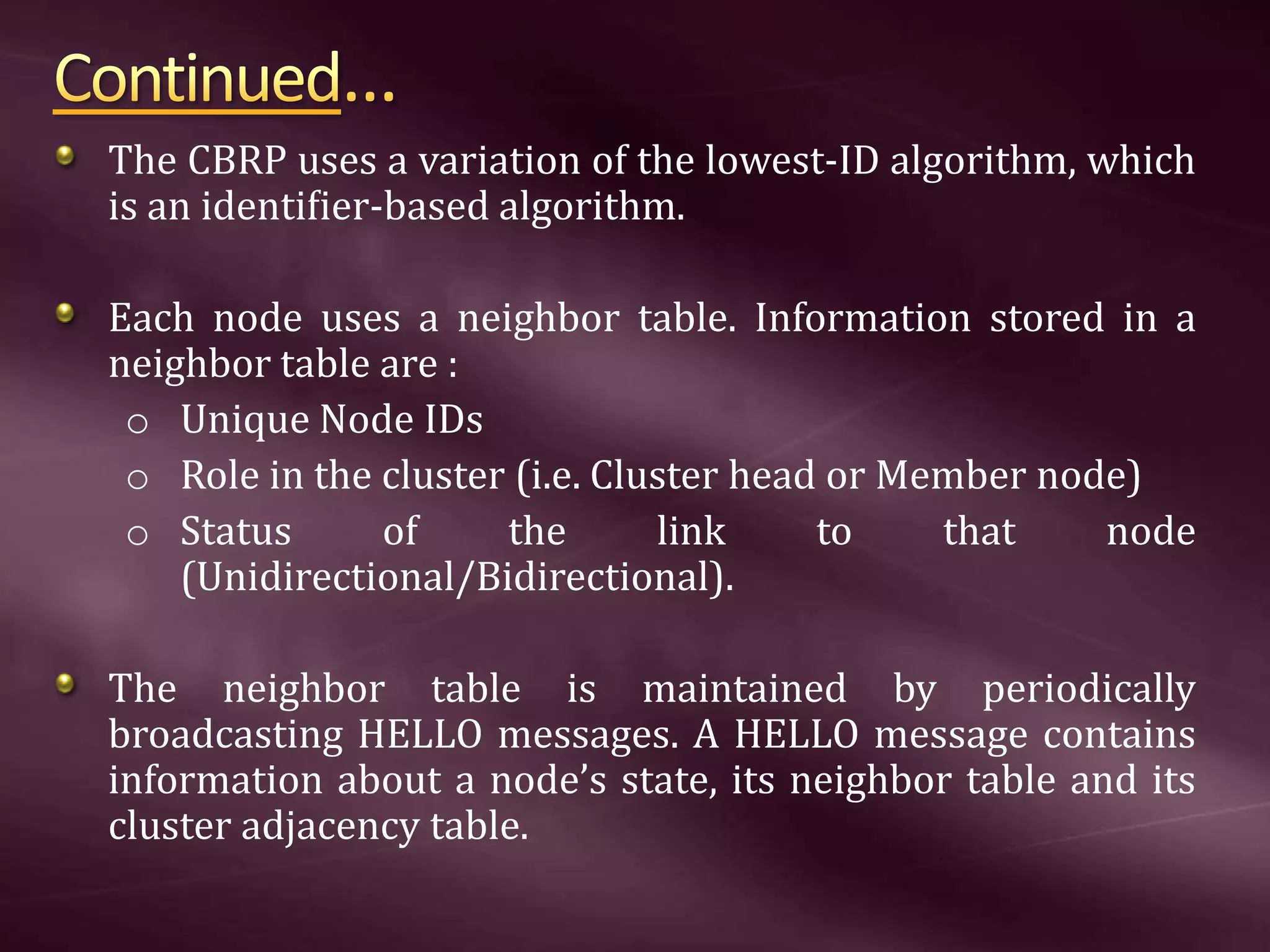 Cluster Based Routing Protocol Ppt 4936