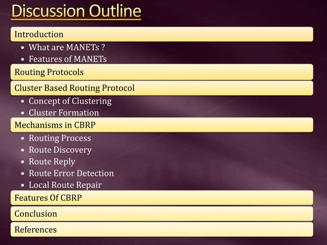 Cluster based routing protocol | PPT