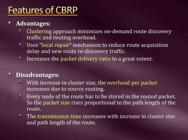 Cluster based routing protocol | PPT