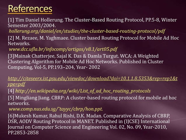 Cluster Based Routing Protocol Ppt 3528