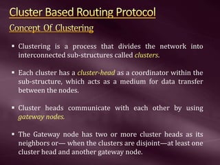 Cluster based routing protocol | PPT