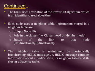 Cluster based routing protocol | PPT