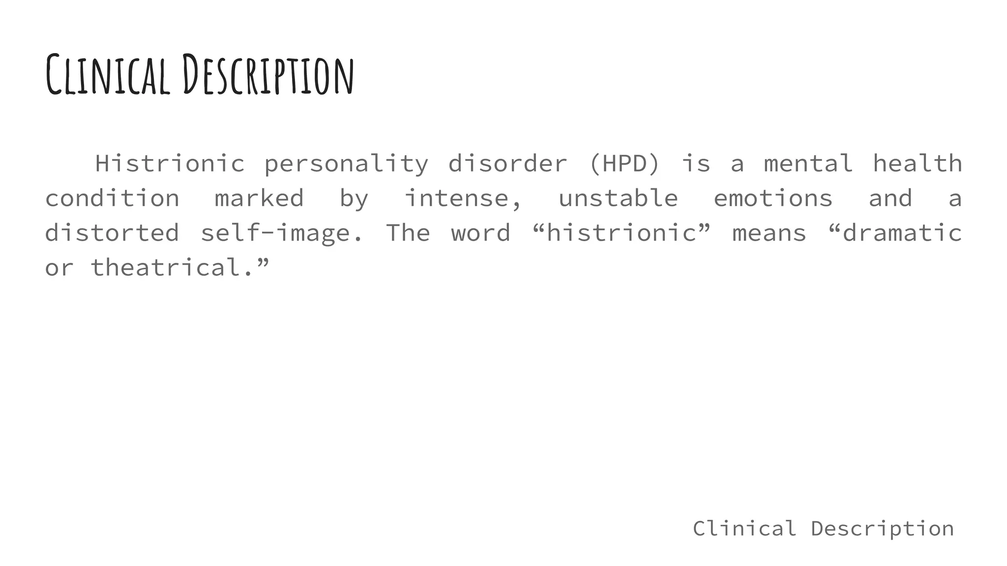 Cluster B Personality Disorder.pptx | Mental Health | Diseases and ...