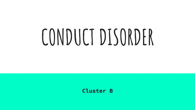 Cluster B Personality Disorder.pptx | Mental Health | Diseases and ...