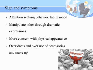 Cluster B personality disorders | PPTX