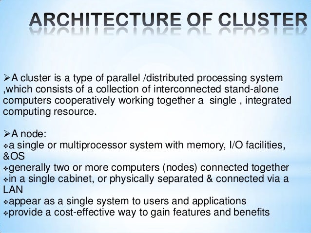 Cluster computing