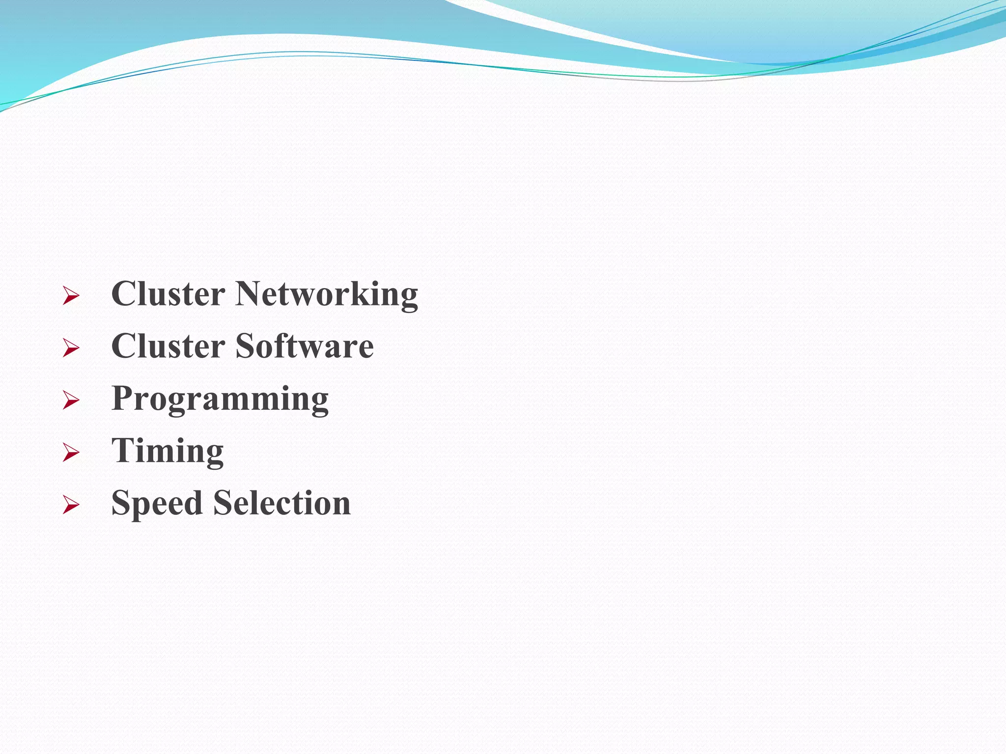 Cluster computing | PPTX