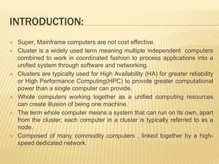 Cluster computing | PPT