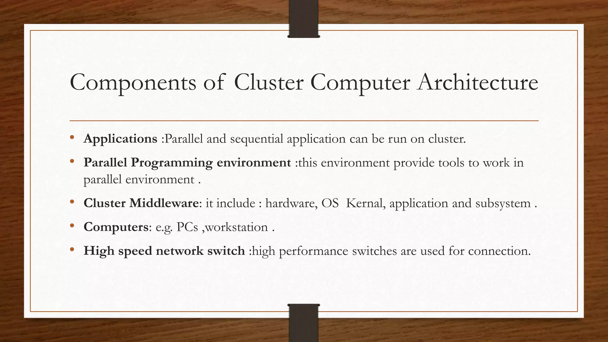 Cluster computing | PPT