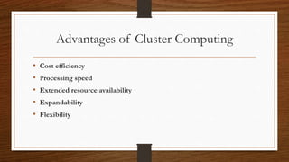 Cluster computing | PPT