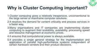 Cluster Computing | PPTX