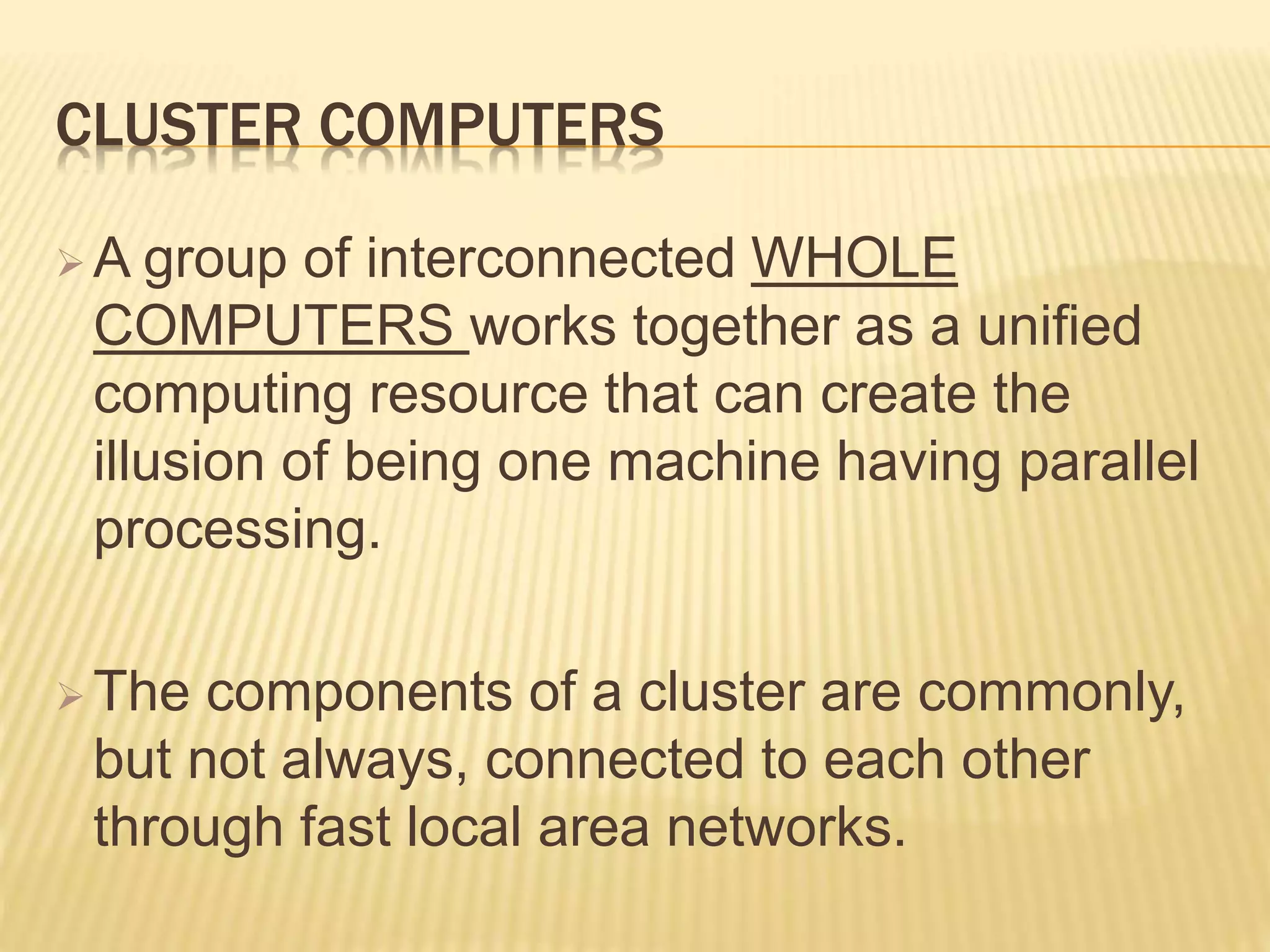 Cluster computing | PPTX