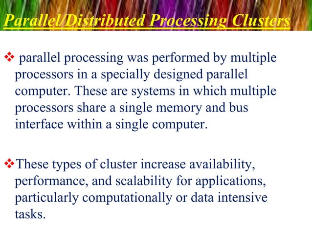 Cluster computing ppt | PPTX