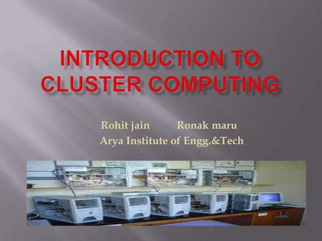 Cluster computing pptl (2) | PPT