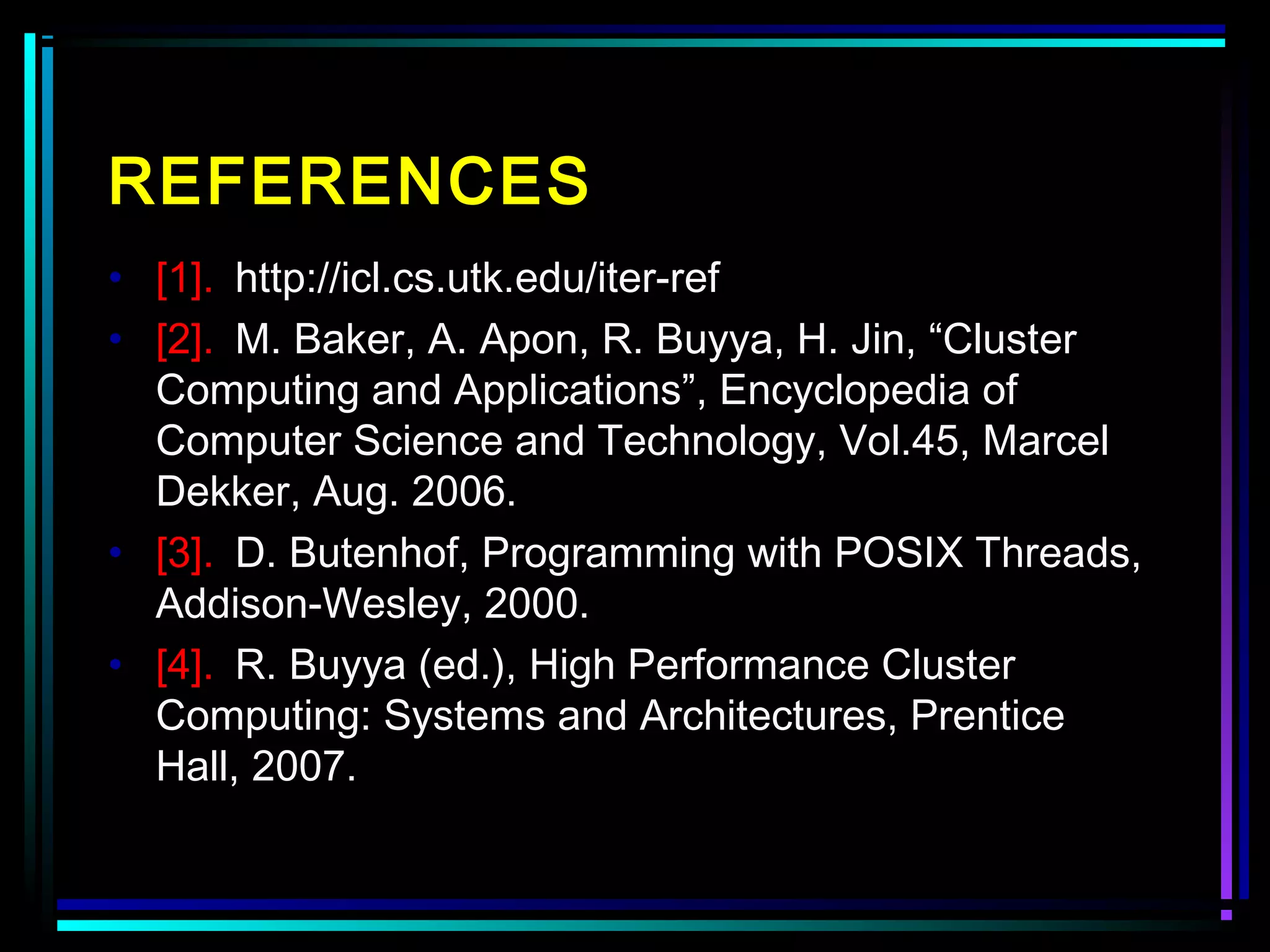 Cluster Computing Seminar. | PPT
