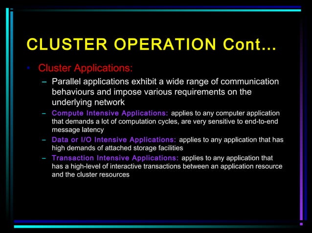 Cluster Computing Seminar. | PPT