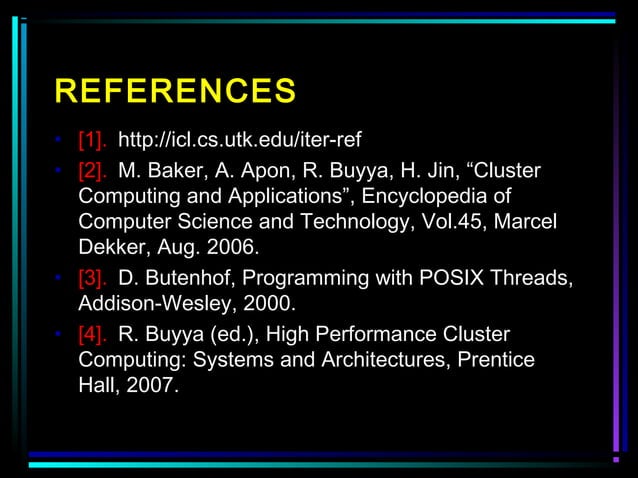 Cluster Computing Seminar. | PPT