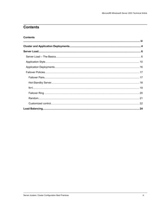 Cluster configuration best practices | DOC