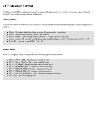 Cluster control protocol_reference | PDF