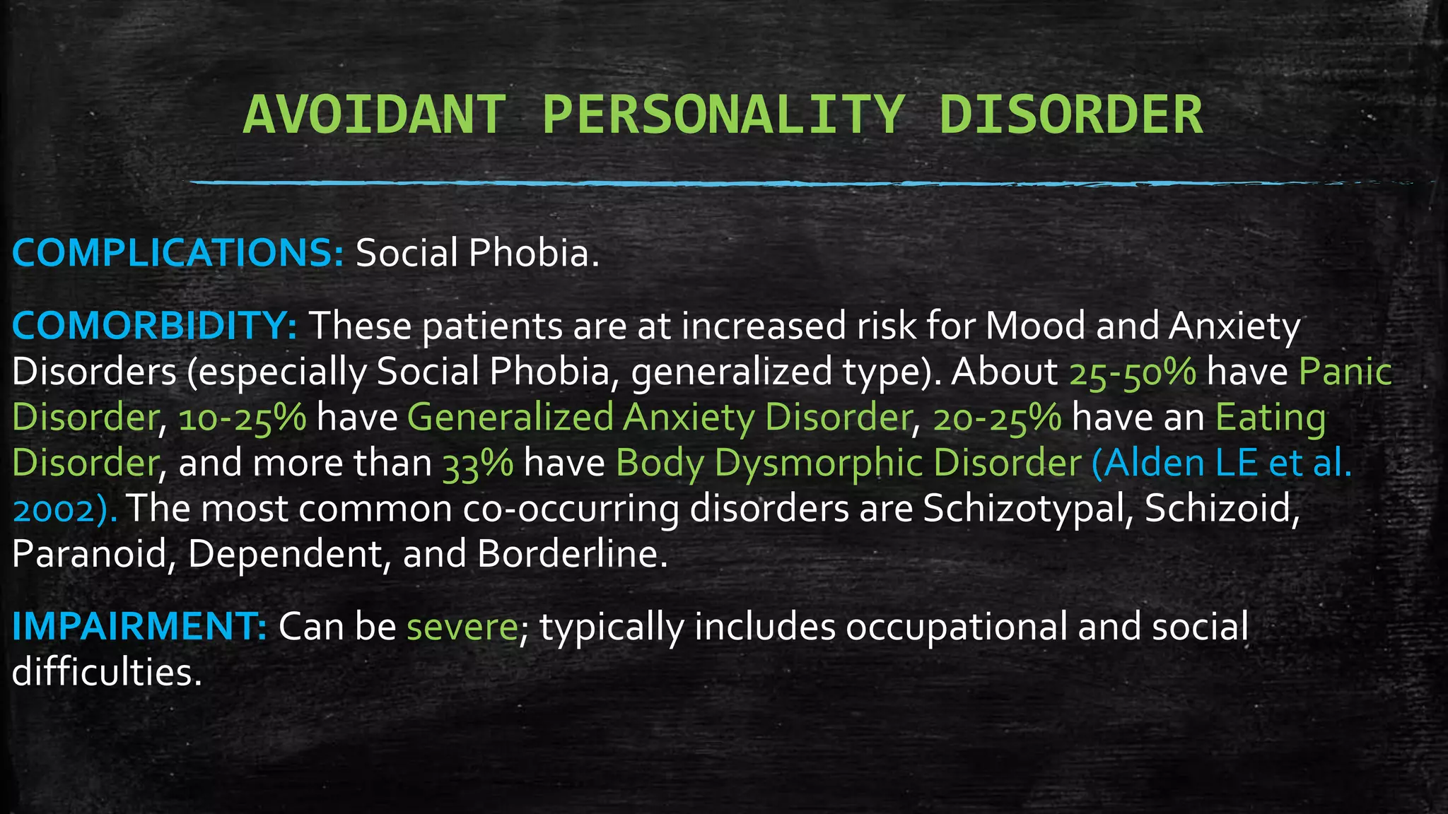 Cluster C Personality Disorders | PPTX