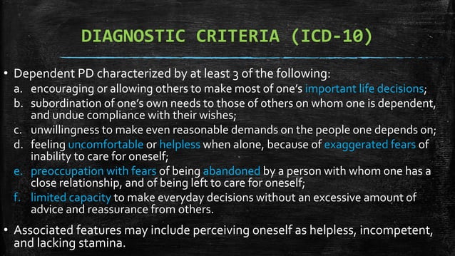 Cluster C Personality Disorders | PPTX