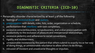 Cluster C Personality Disorders | PPTX