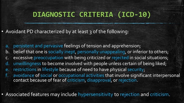 Cluster C Personality Disorders | PPTX