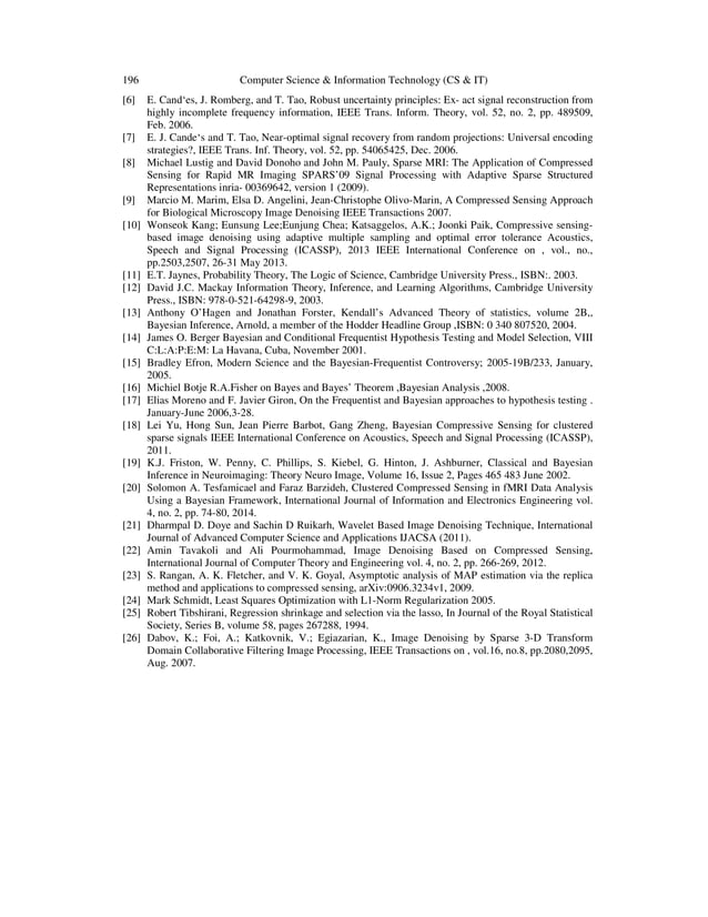 Clustered Compressive Sensingbased Image Denoising Using Bayesian Framework | PDF