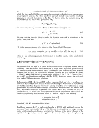 Clustered Compressive Sensingbased Image Denoising Using Bayesian Framework | PDF