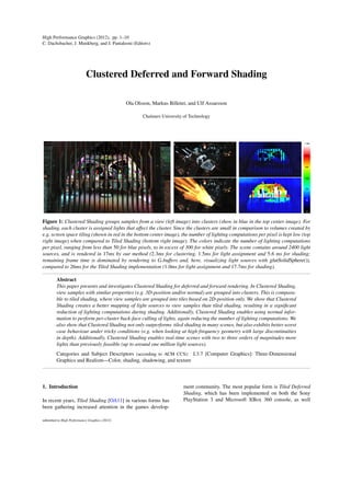 Clustered defered and forward shading | PDF