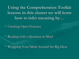 Cluster four launching lesson | PPT