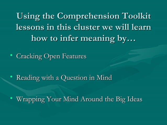 Cluster four launching lesson | PPT