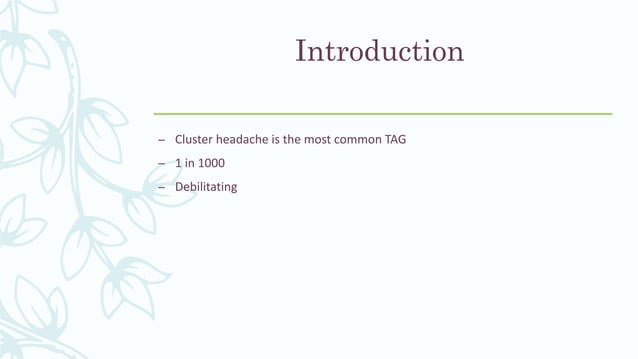 Cluster Headache | PPT
