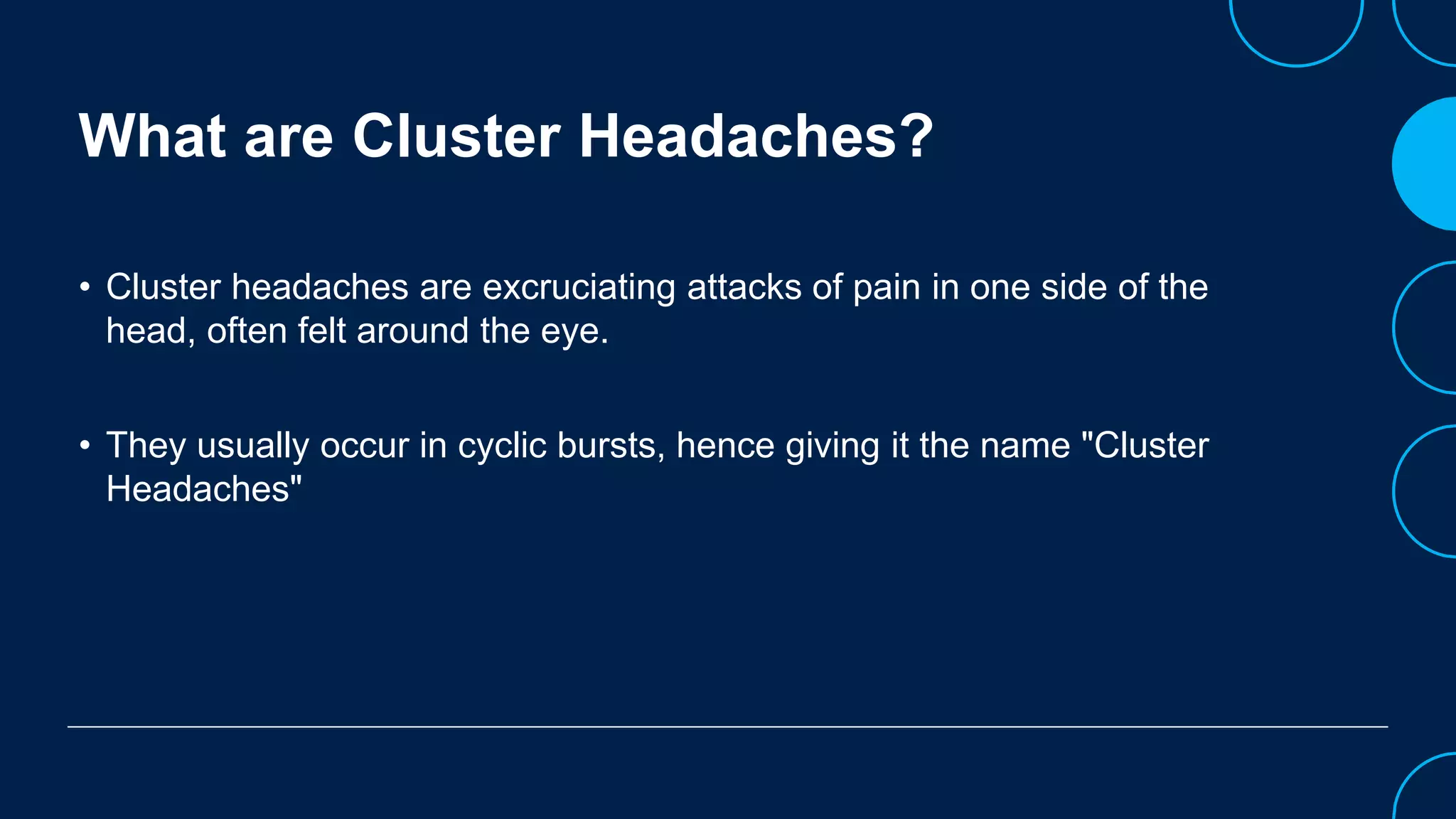 Cluster Headaches | PPTX