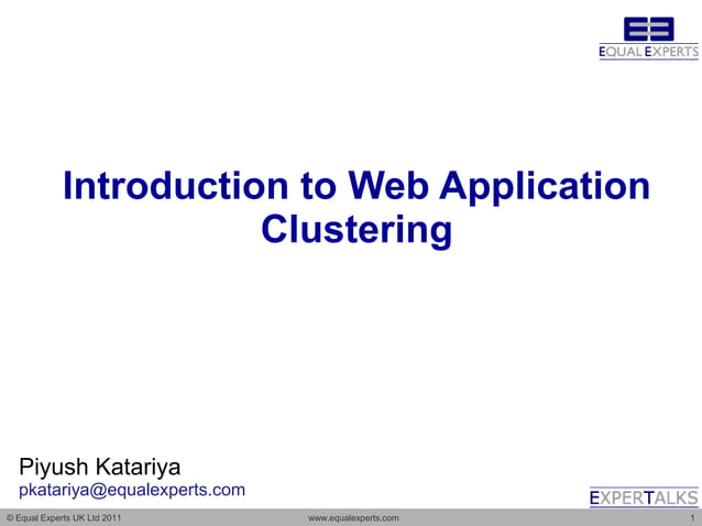 Introduction to Web Application Clustering | PPTX