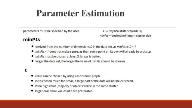 Density based clustering | PPTX | Databases | Computer Software and Applications
