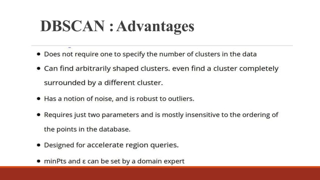Density based clustering | PPTX | Databases | Computer Software and Applications