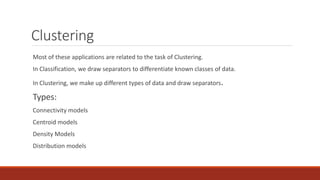 Density based clustering | PPTX