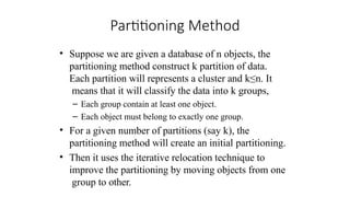 Clustering, Types of clustering, Types of data | PPTX