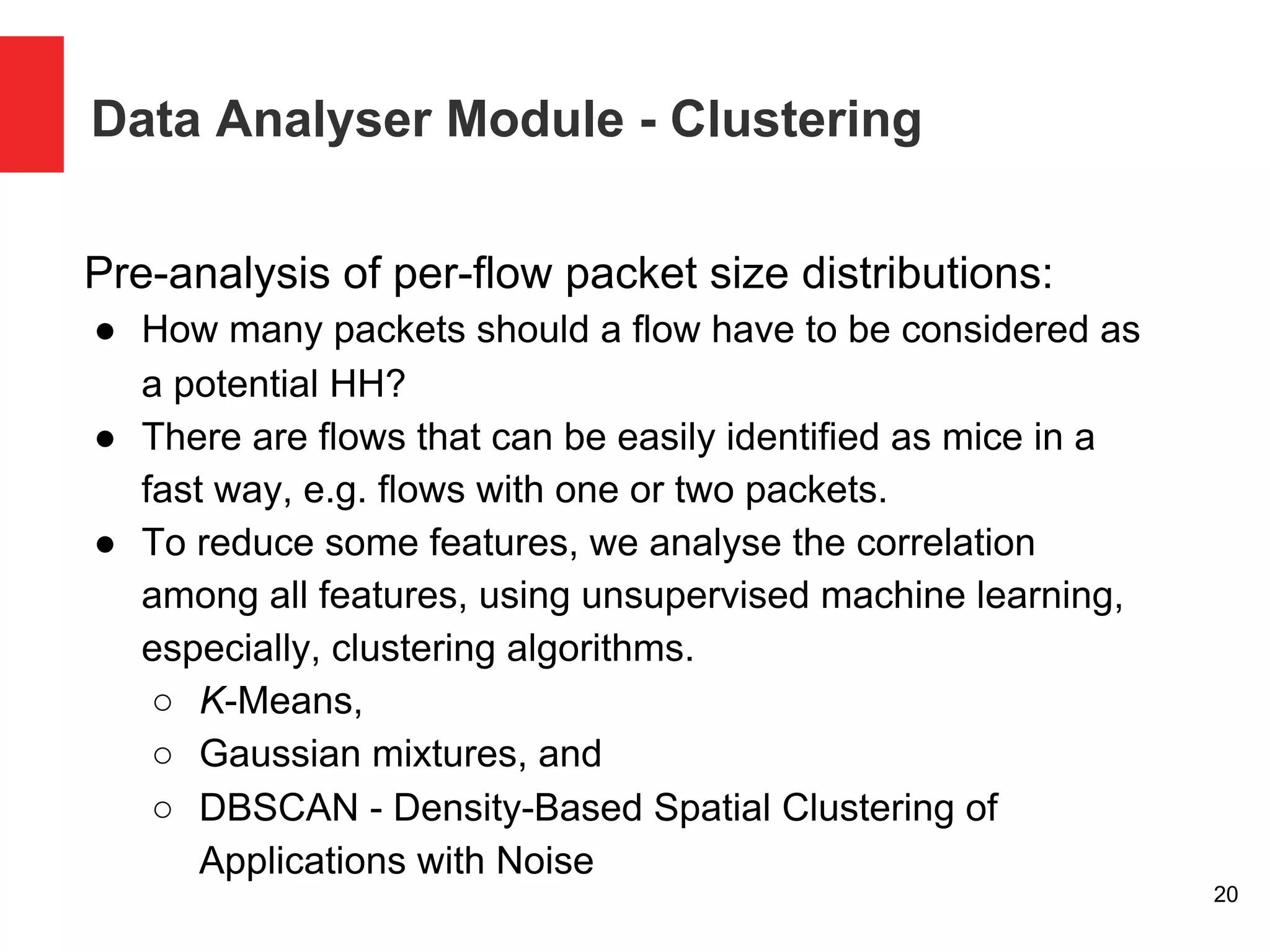 Clustering-based Analysis for Heavy-Hitter Flow Detection | PDF