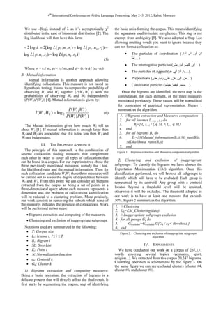 Clustering Based Approach Extracting Collocations | PDF
