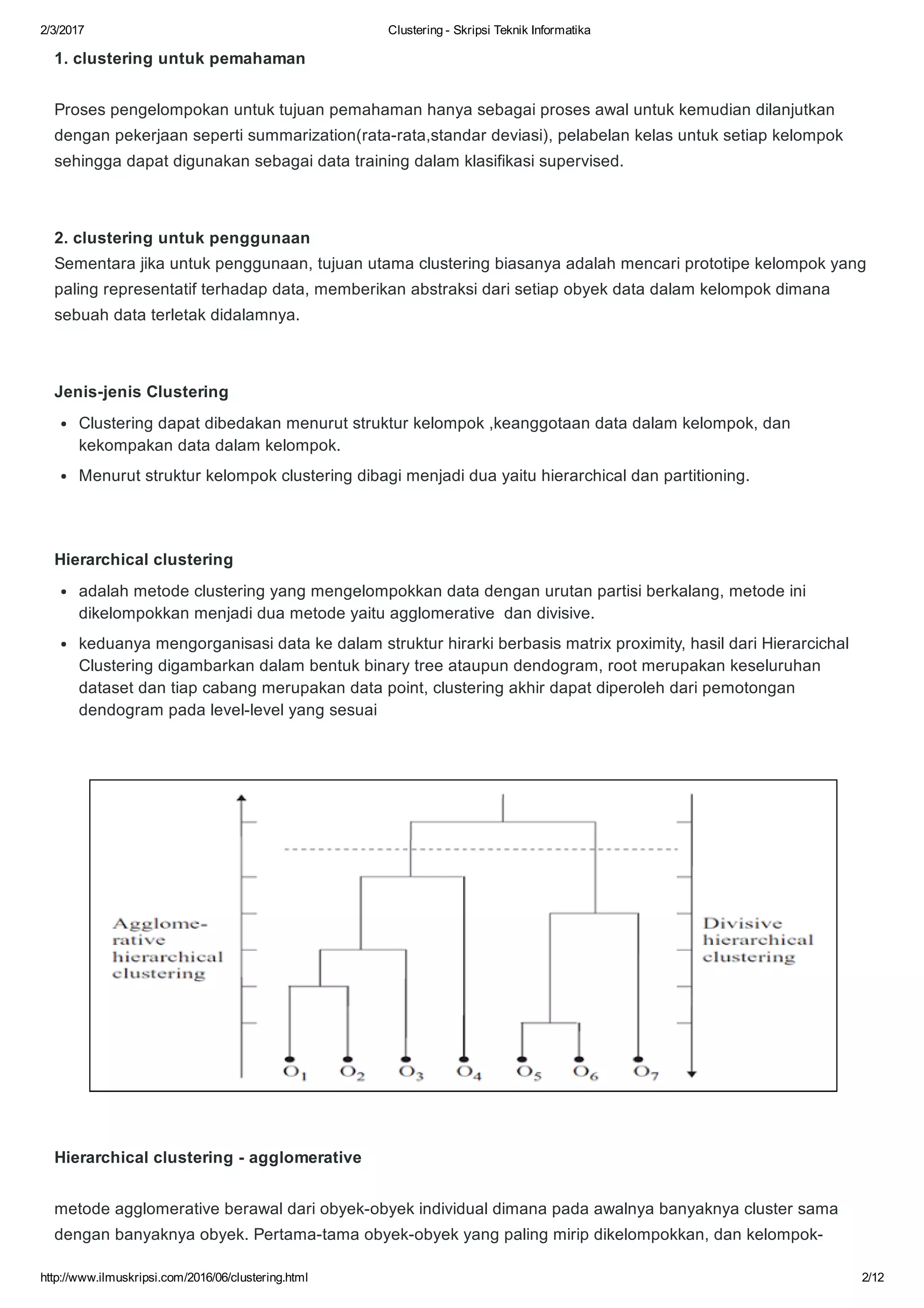 Clustering skripsi teknik informatikac | PDF