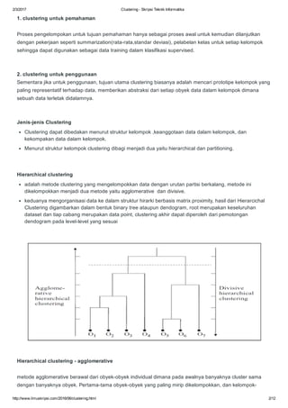 Clustering skripsi teknik informatikac | PDF