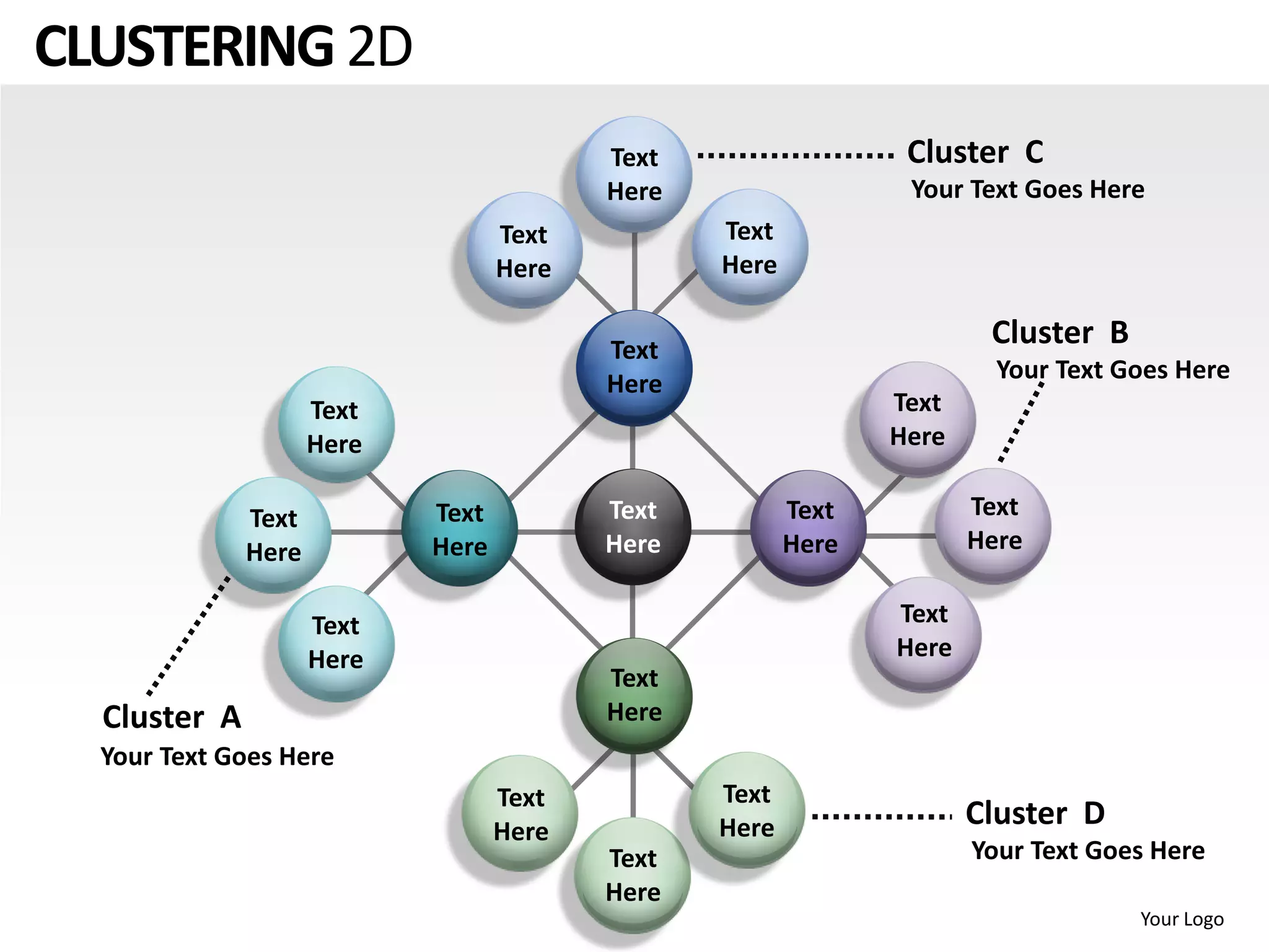 Clustering 2d powerpoint presentation templates | PPT
