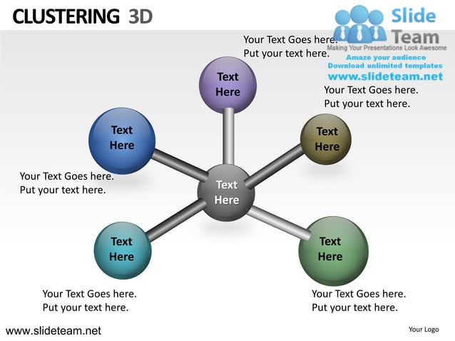 Clustering 3d powerpoint ppt templates. | PPT