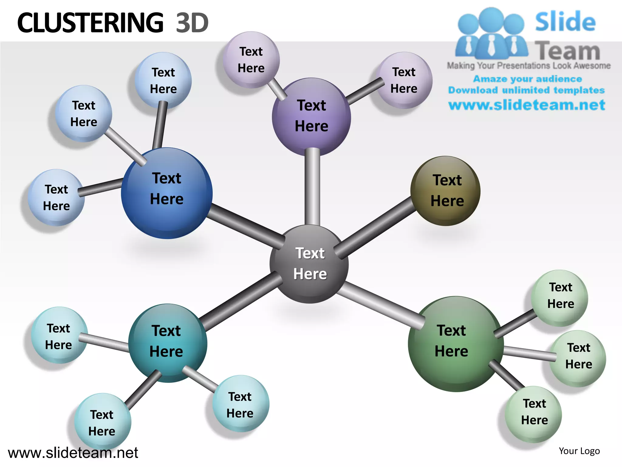 Clustering 3d Powerpoint Presentation Templates Ppt